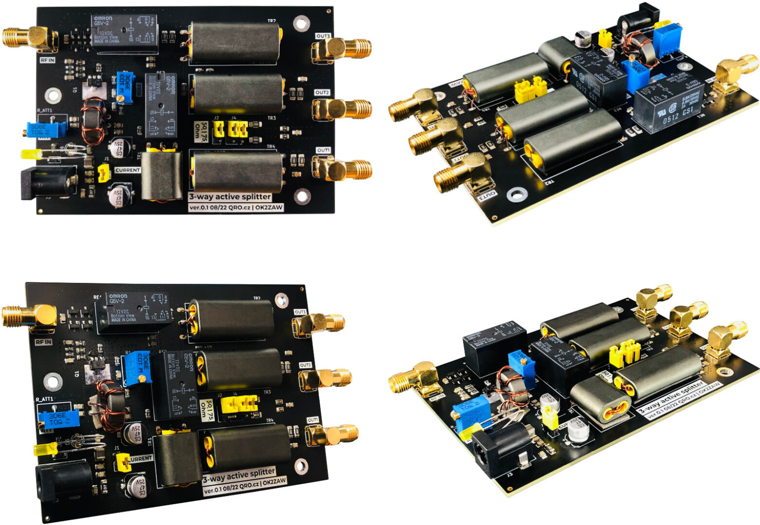 3-way active splitter in BOX by QRZ.cz – HAMRADIO