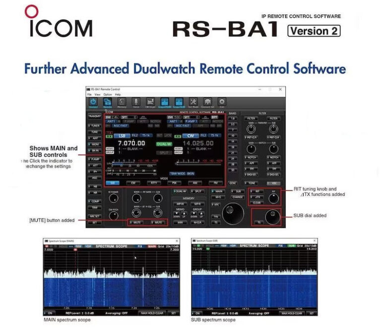 ICOM Remote control software (RSBA1 V2.41) – HAMRADIO